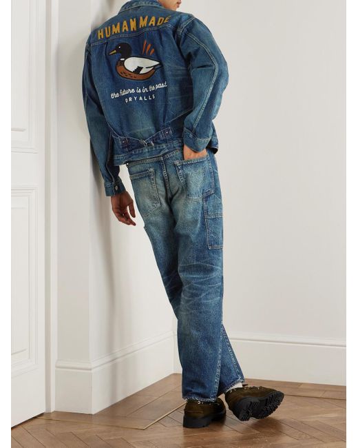 Human Made Future Embroidered Denim Jacket in Blue for Men | Lyst UK