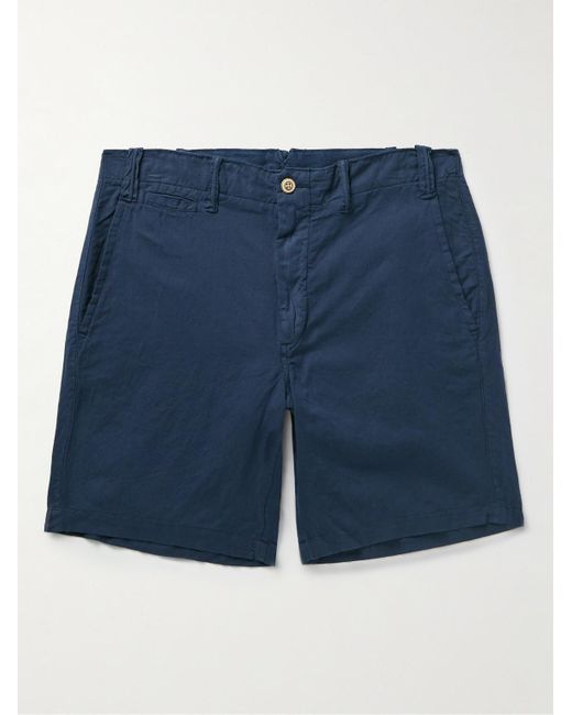 Polo Ralph Lauren Maritime Straight Leg Linen And Cotton Blend Shorts