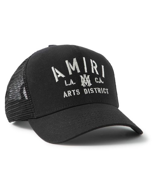 Amiri Logo-embroidered Cotton-canvas And Mesh Trucker Hat in Black for ...