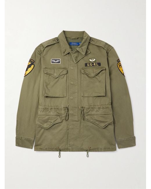 Polo Ralph Lauren The Iconic Appliquéd Cotton Field Jacket in Green for Men | Lyst UK