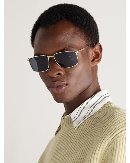 Cartier Première De Cartier Rectangular-Frame-Tone Sunglasses in Blue ...