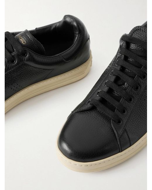 Tom Ford Warwick Full-grain Leather Sneakers in Black for Men | Lyst UK