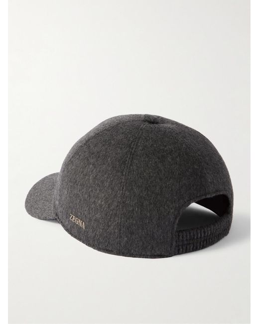 ZEGNA Logo-Appliquéd Oasi Cashmere Baseball Cap in Black for Men | Lyst UK