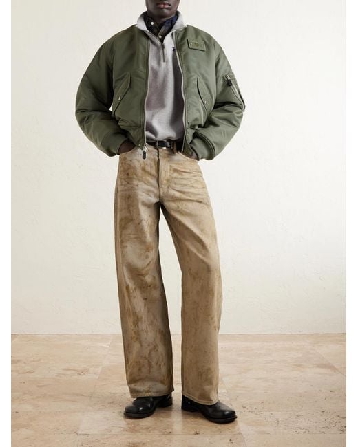 Human Made Logo-Print Cotton-Jersey Half-Zip Sweatshirt in White for ...