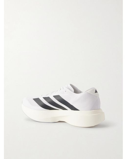 adidas Originals Adizero Evo Sl Striped Mesh Running Sneakers in White ...