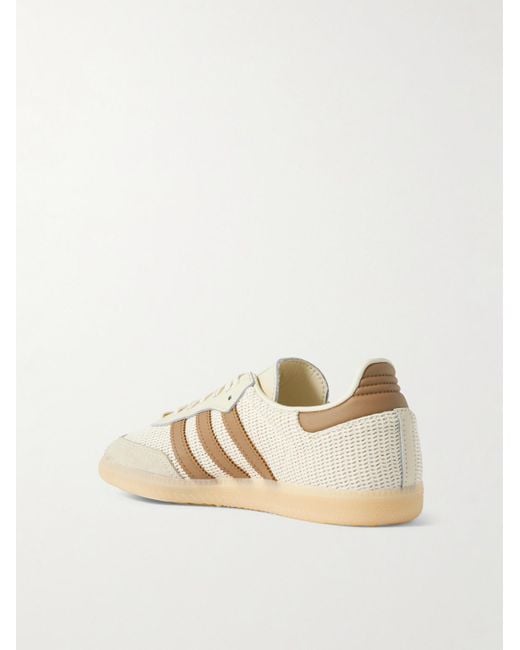 adidas Originals Samba Og Suede-Trimmed Perforated Leather Sneakers in ...