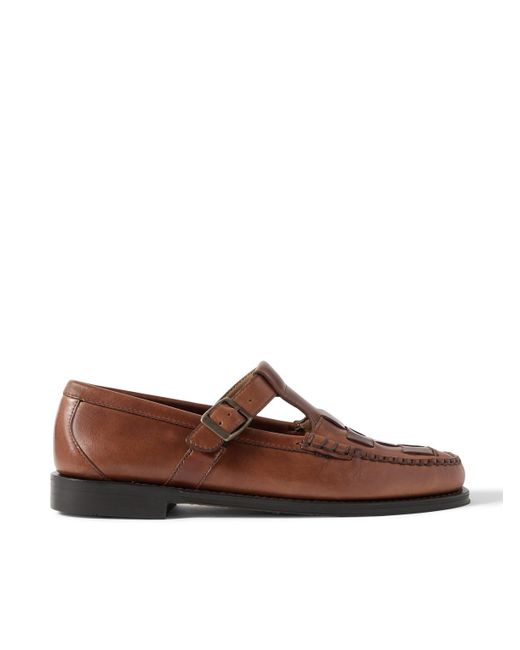 G.H. Bass & Co. Weejuns Heritage Fisherman Leather Loafers in Brown for ...