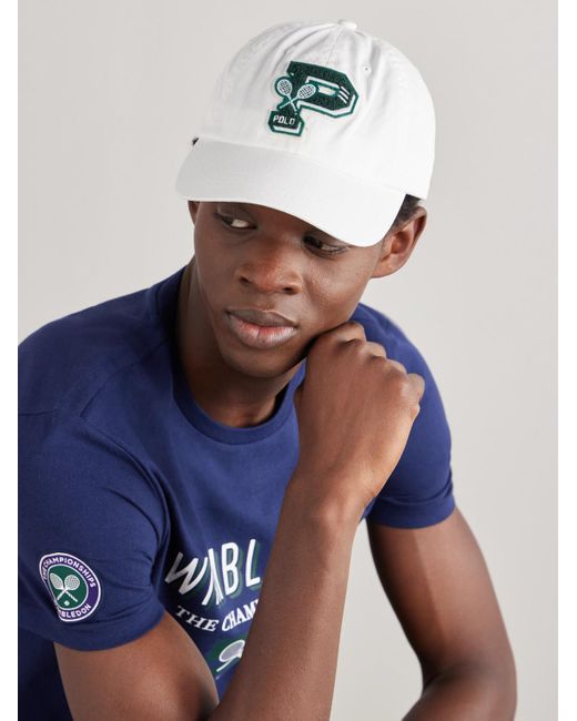 Polo Ralph Lauren Wimbledon Logo-appliqued Cotton-twill Baseball Cap in ...