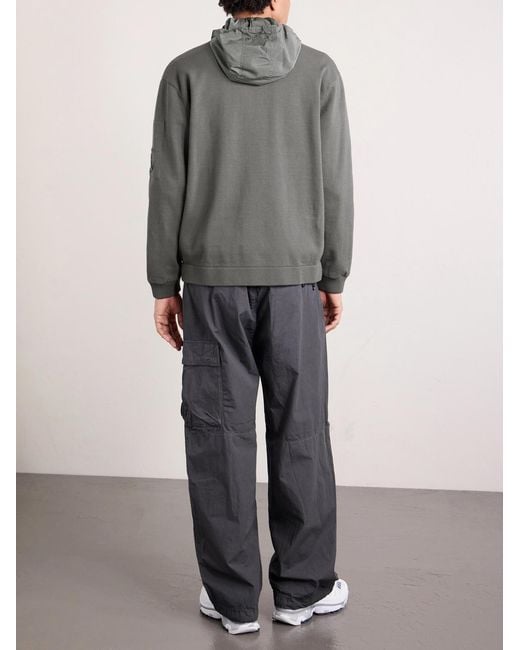 C.P. Company Reversible Shell-Trimmed Logo-Appliquéd Cotton-Jersey ...