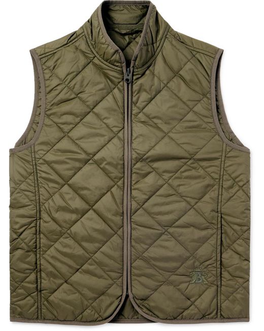 Baracuta Logo-Embroidered Quilted Shell Gilet in Green for Men | Lyst