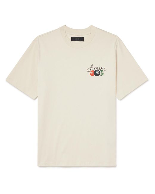 Amiri Pool Cue Logo-print Cotton-jersey T-shirt in White for Men | Lyst