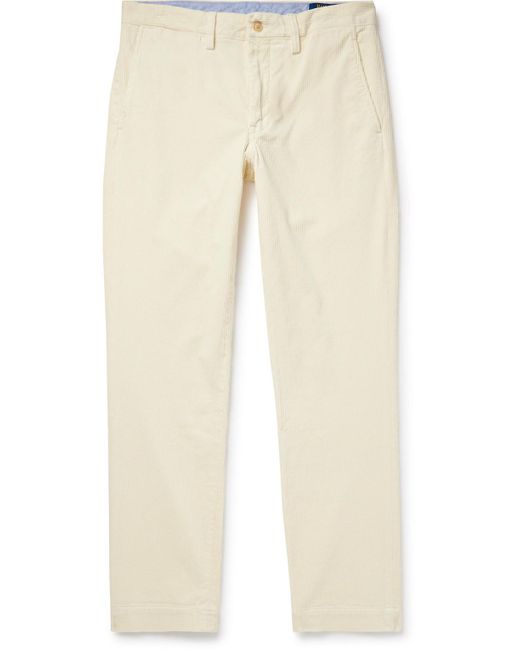 Polo Ralph Lauren Bedford Straight-Leg Stretch-Cotton Corduroy Trousers in Natural for Men | Lyst