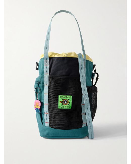 Brain Dead Logo-appliquéd Mesh And Ripstop-trimmed Canvas Tote Bag in ...