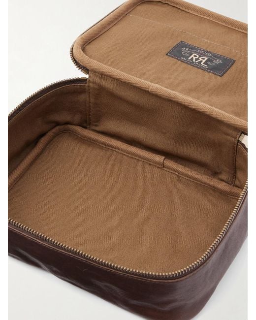 RRL Logo-Print Leather Pouch in Brown for Men | Lyst UK