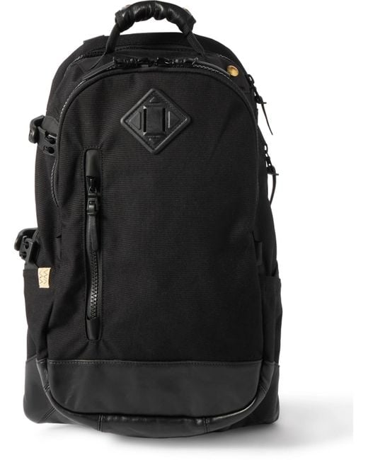 Visvim 20L Leather-Trimmed Cordura Backpack in Black for Men | Lyst