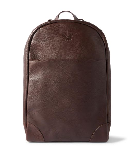 Bennett Winch Logo-Debossed Full-Grain Leather Backpack in Brown for ...