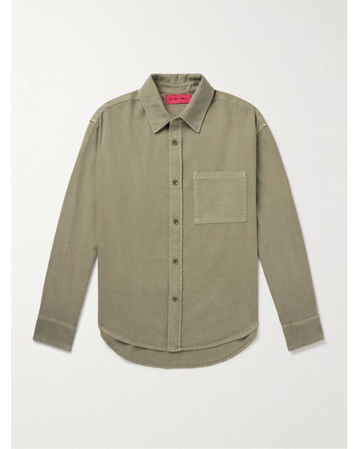 The Elder Statesman Early Dawn Stonewashed Cotton And Silk-blend Twill ...