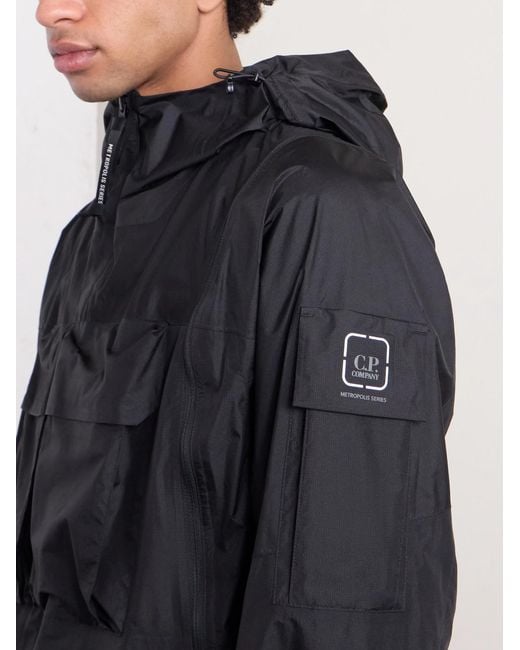 C.P. Company Metropolis Series Pertex® Ripstop Hooded Jacket in Black ...