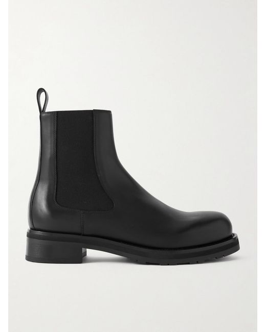 The Row Oiled-Leather Chelsea Boots in Black for Men | Lyst UK