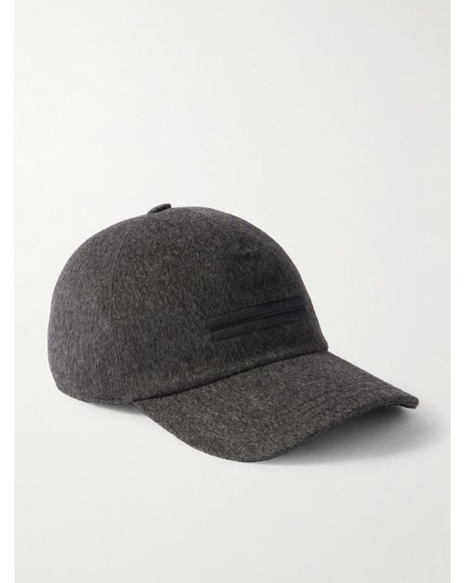 ZEGNA Logo-Appliquéd Oasi Cashmere Baseball Cap in Black for Men | Lyst UK