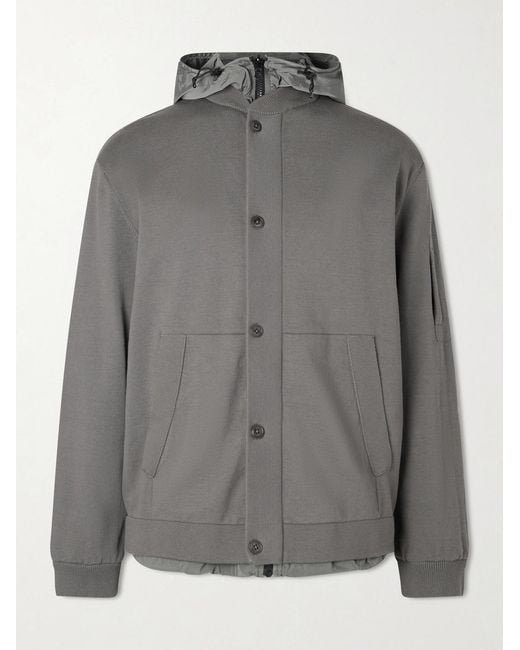 C.P. Company Reversible Shell-Trimmed Logo-Appliquéd Cotton-Jersey ...