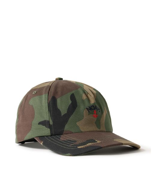 Noah Anchor Logo-Embroidered Camouflage-Print Cotton-Twill Baseball Cap ...