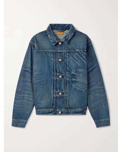 Human Made Future Embroidered Denim Jacket in Blue for Men | Lyst UK