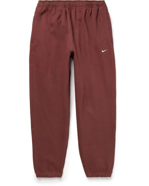 Nike Solo Swoosh Tapered Logo-embroidered Cotton-blend Jersey ...