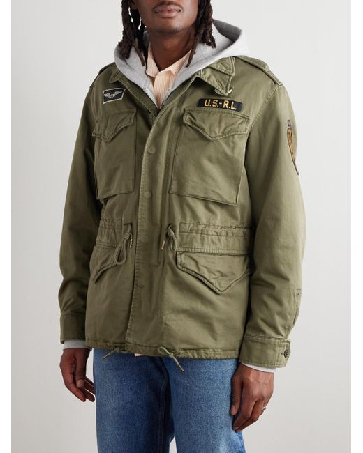 Polo Ralph Lauren The Iconic Appliquéd Cotton Field Jacket in Green for Men | Lyst UK
