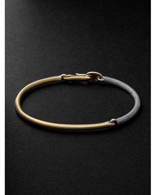 MAOR The Equinox 18-karat Gold Diamond Bracelet in Black for Men | Lyst UK