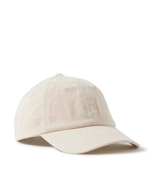 Polo Ralph Lauren Logo-Embroidered Cotton-Twill Baseball Cap in White ...