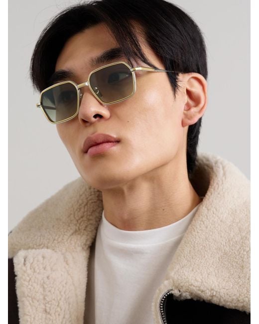 Jacques Marie Mage Admiral Rectangular-frame Titanium Sunglasses in ...