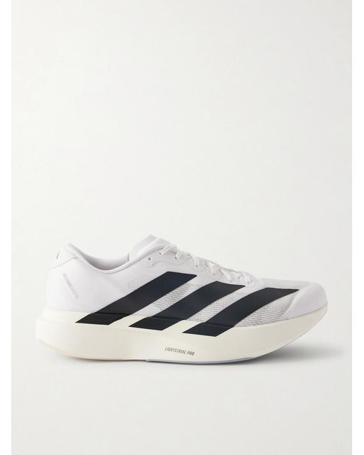 adidas Originals Adizero Evo Sl Striped Mesh Running Sneakers in White ...