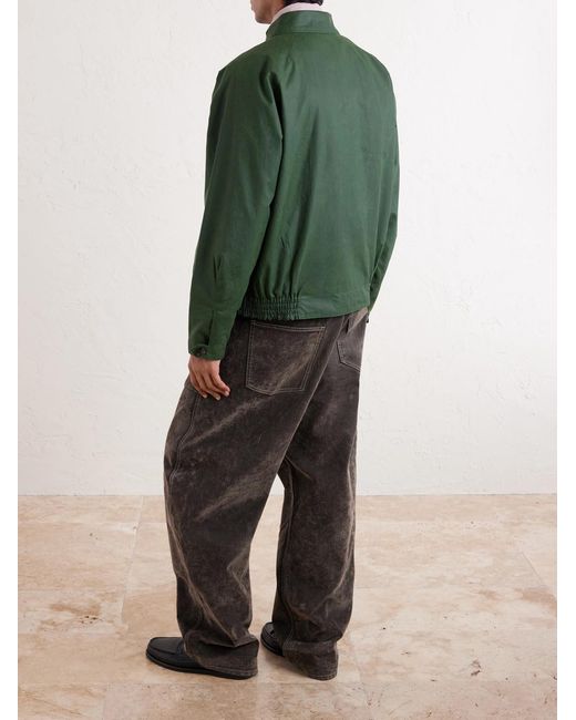 Bode Coach Waxed-cotton Blouson Jacket in Green for Men | Lyst UK