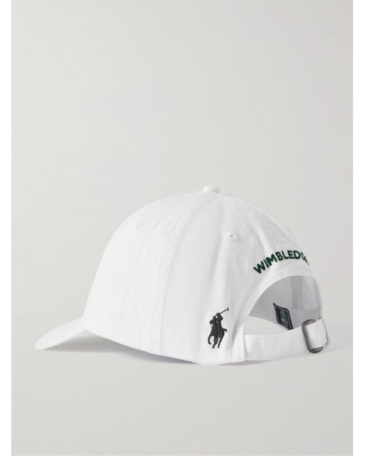 Polo Ralph Lauren Wimbledon Logo-appliqued Cotton-twill Baseball Cap in ...