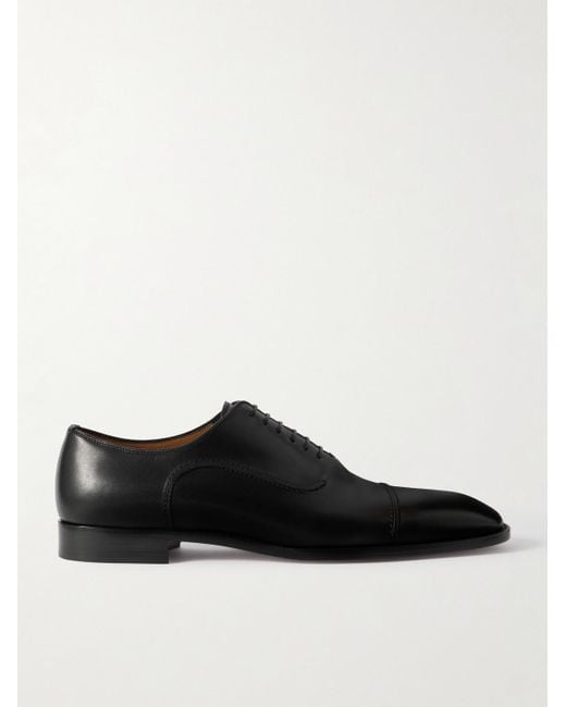 Christian Louboutin Seriox Cap-Toe Leather Oxford Shoes in Black for ...