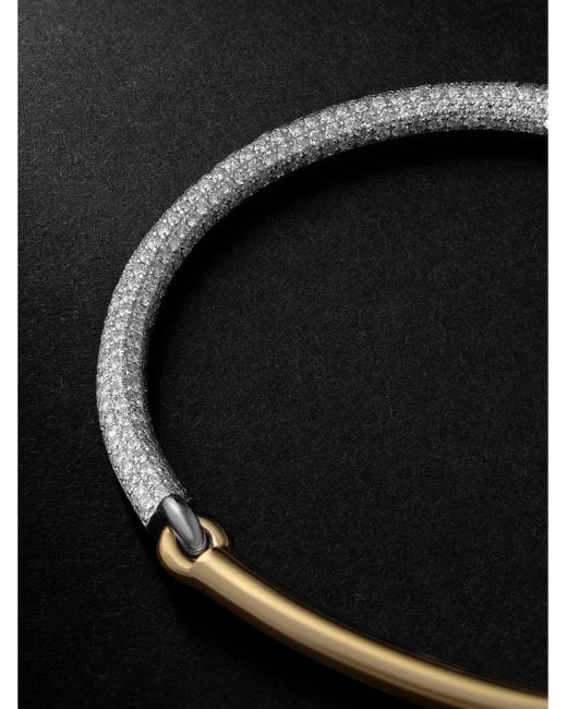 MAOR The Equinox 18-karat Gold Diamond Bracelet in Black for Men | Lyst UK