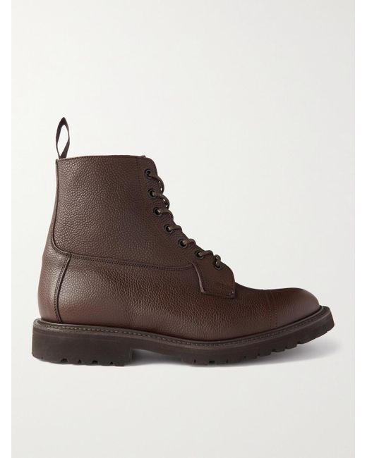 Tricker's Grassmere Pebble-grain Leather Boots in Brown for Men | Lyst Canada