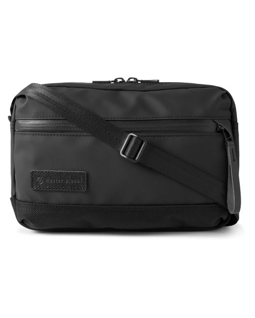 master-piece Slick Logo-appliquéd Leather And Cordura® Ballistic Nylon ...
