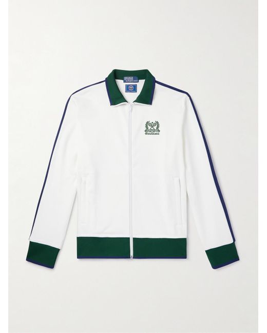Polo Ralph Lauren Wimbledon Logo-Embroidered Piqué Track Jacket in ...