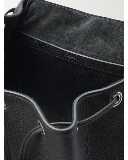 Celine Full-Grain Leather Backpack in Black for Men | Lyst UK