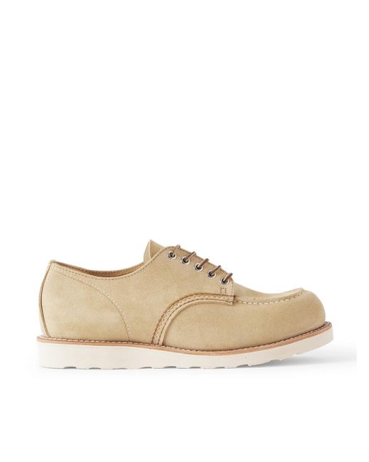 Red Wing 8079 Shop Moc Oxford Suede Derby Shoes in Natural for Men | Lyst