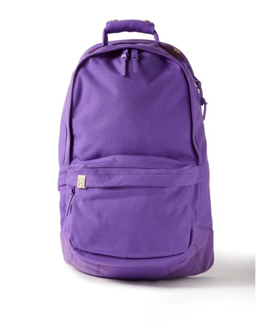 Visvim Leather-trimmed Cordura® Backpack in Purple for Men | Lyst