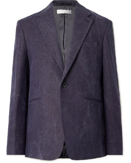 Our Legacy Shinjuku Oversized Textured-Linen Blazer in Blue for Men | Lyst