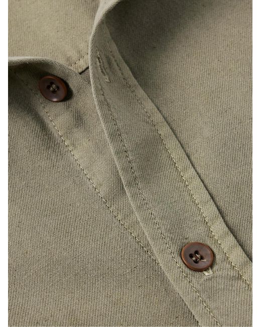 The Elder Statesman Early Dawn Stonewashed Cotton And Silk-blend Twill ...