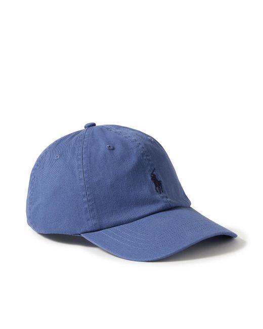 Polo Ralph Lauren Logo-embroidered Cotton-twill Baseball Cap in Blue ...
