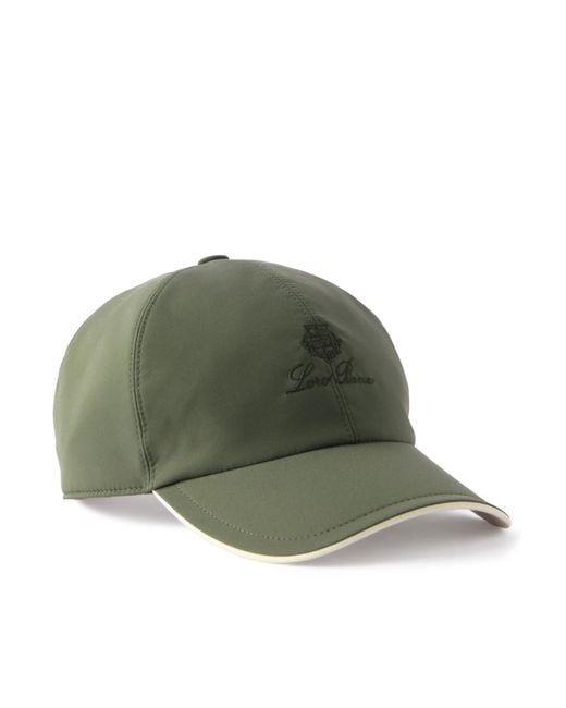 Loro Piana Logo-Embroidered Storm System Shell Baseball Cap in Green ...