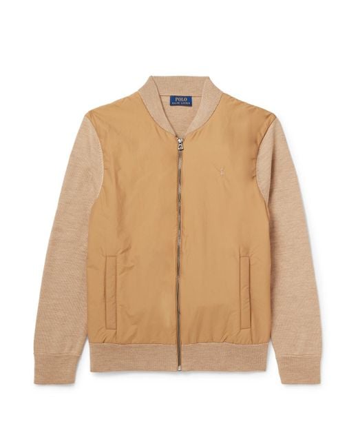 Polo Ralph Lauren Logo-Embroidered Merino Wool And Cotton-Blend Shell ...