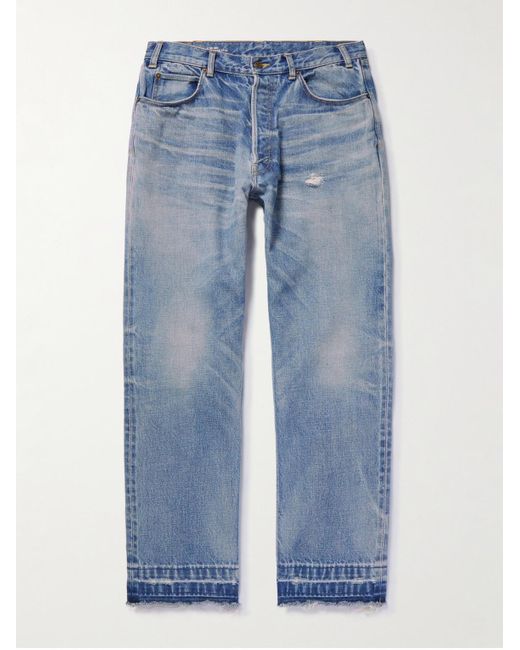 Celine Wesley Straight-Leg Distressed Jeans in Blue for Men | Lyst UK