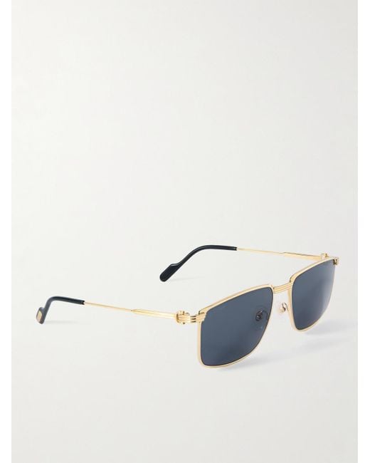 Cartier Première De Cartier Rectangular-Frame-Tone Sunglasses in Blue ...